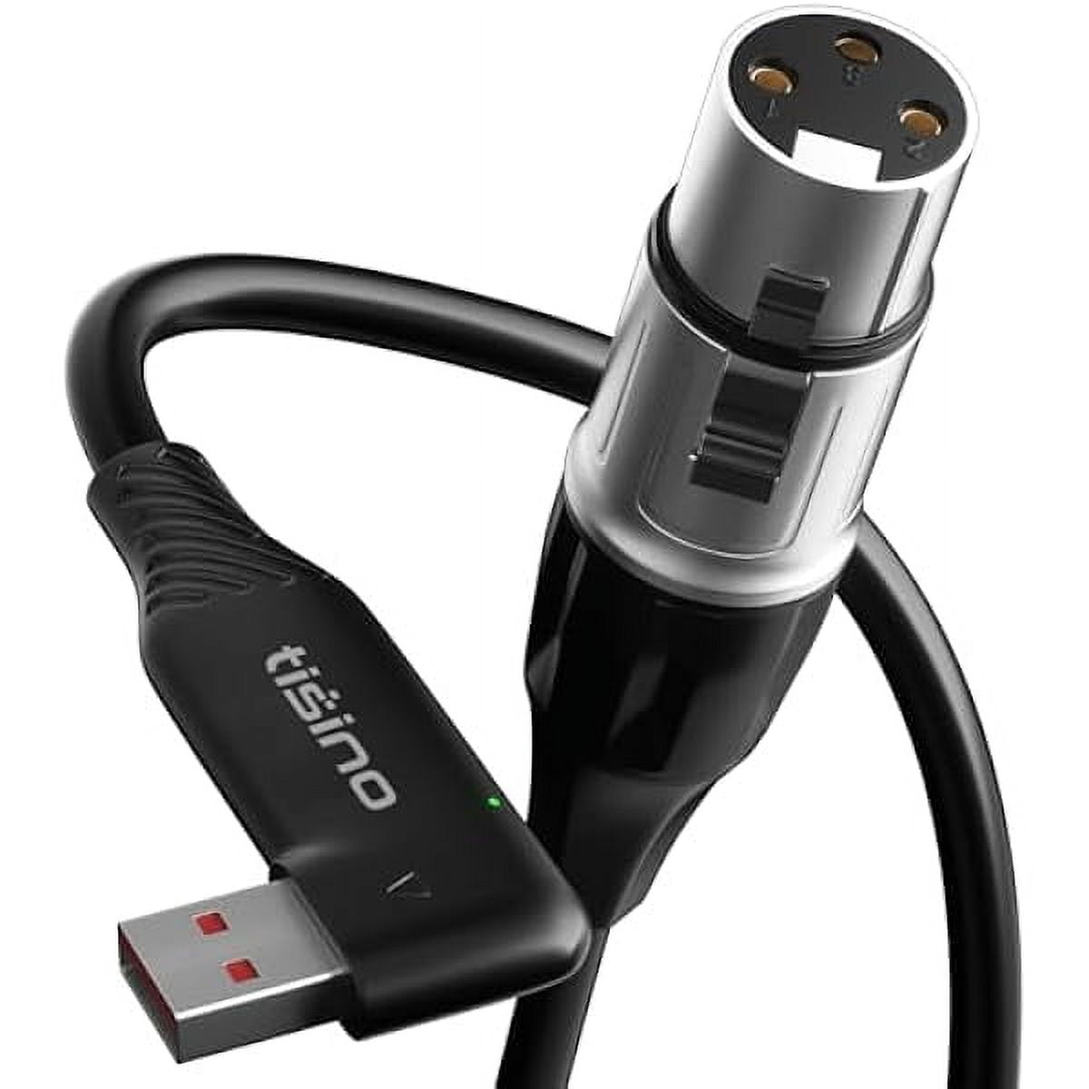 YJJSKEJI XLR to USB Cable, Right Angle USB to 3 Pin Microphone Cable ...