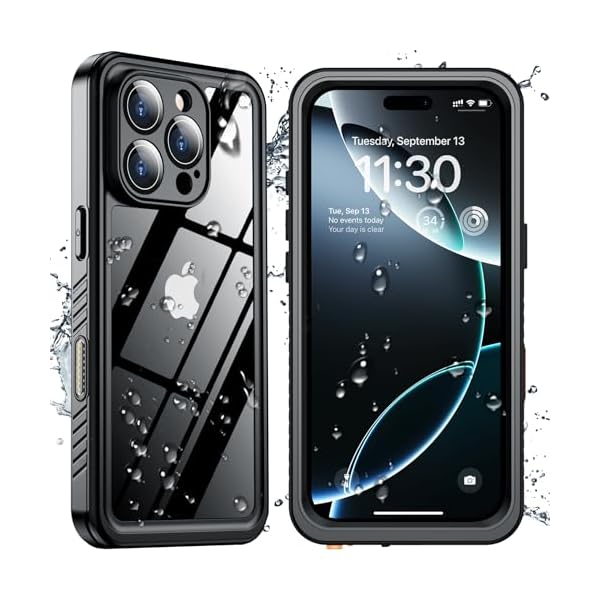 YJJSKEJI for iPhone 16 Pro Max Case Waterproof, [12FT Military Drop ...