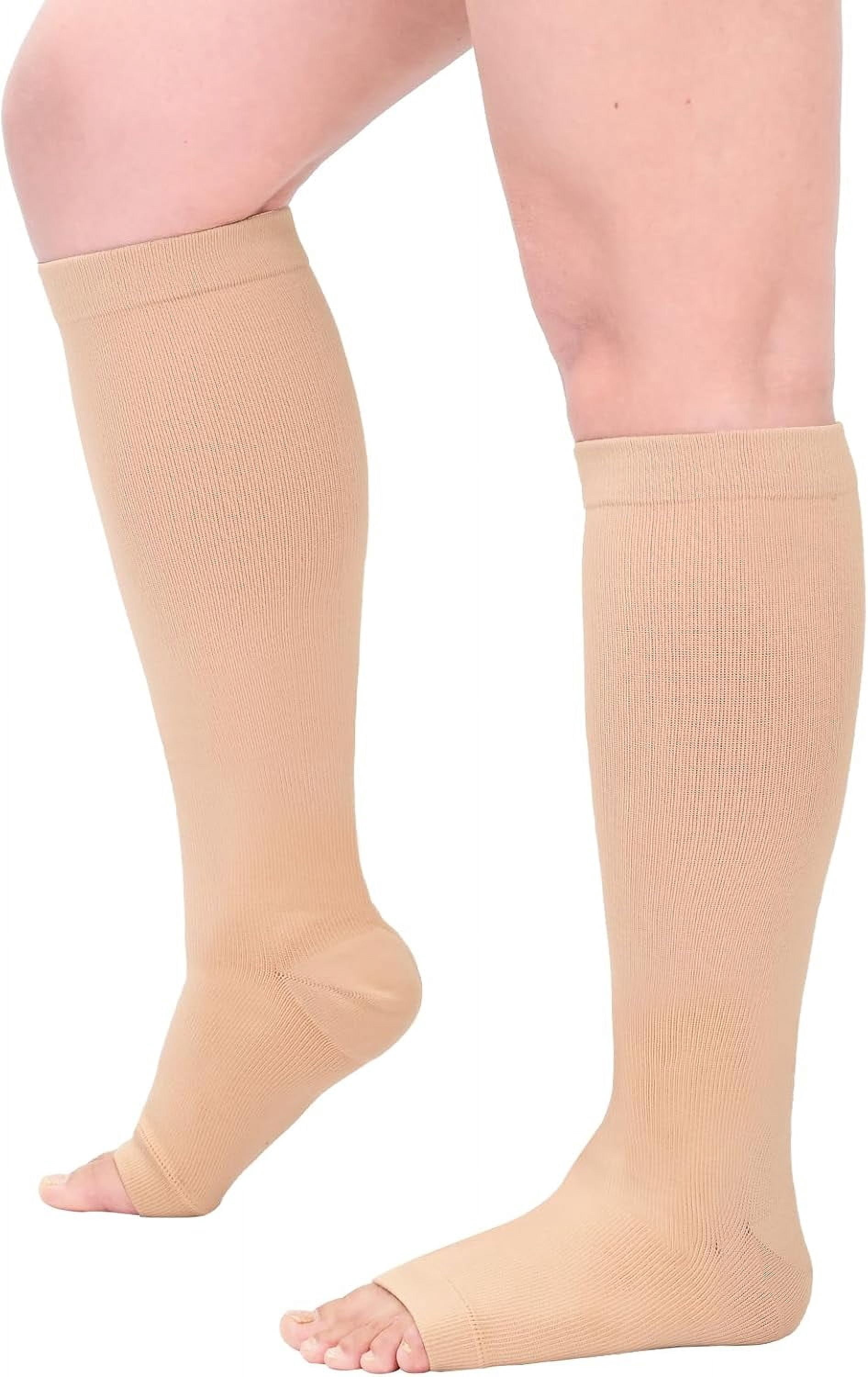 YJJWYY Extra Wide Calf Knee High Compression for Circulation Support ...