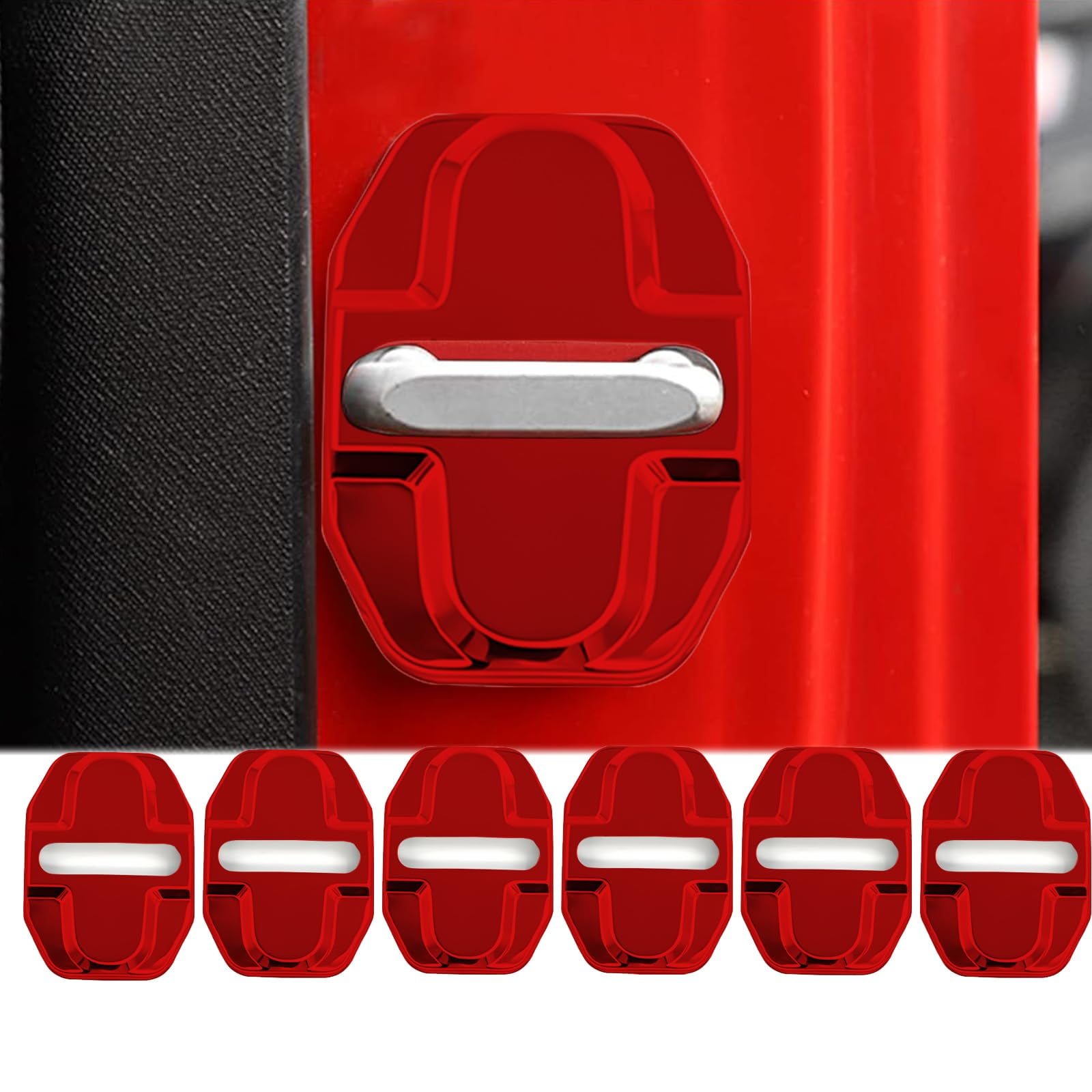 YJMOTOR for Jeep JK KEF16 Door Lock Covers Protection Trim for 2007 ...