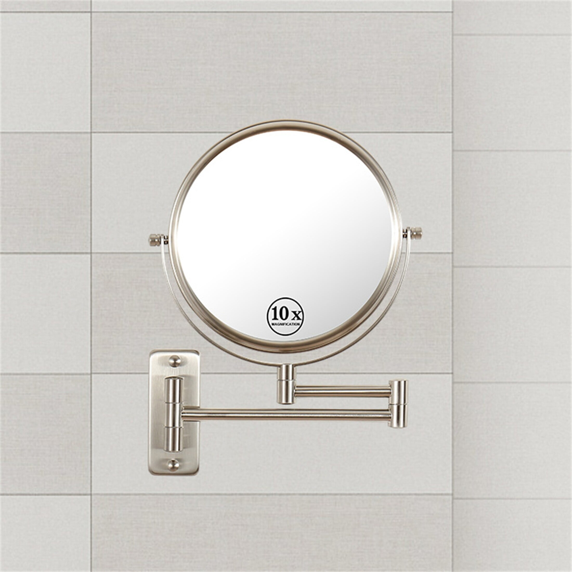 YJTONWIN 10x/1x Wall Mounted Magnifying Mirror Double-Side Mirrors for ...