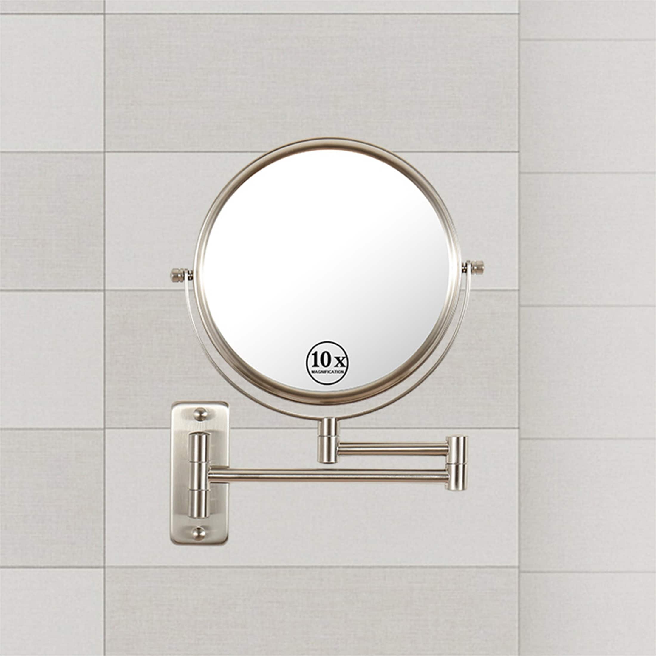 YJTONWIN 10x/1x Wall Mounted Magnifying Mirror Double-Side Mirrors for ...