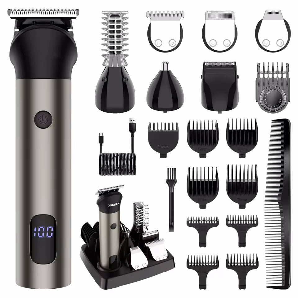 YJWELE Beard Trimmer for Men, Waterproof Electric Razor for Nose, Body ...