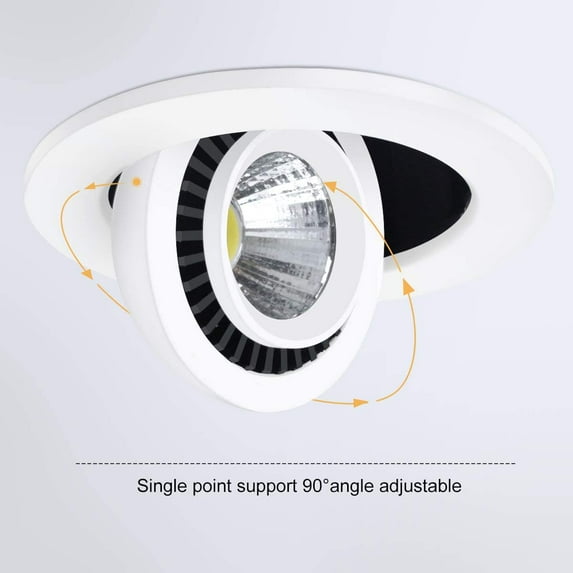 YJYASX-2 Inch Eyeball Gimbal LED Recessed Lighting Dimmable Downlight ...