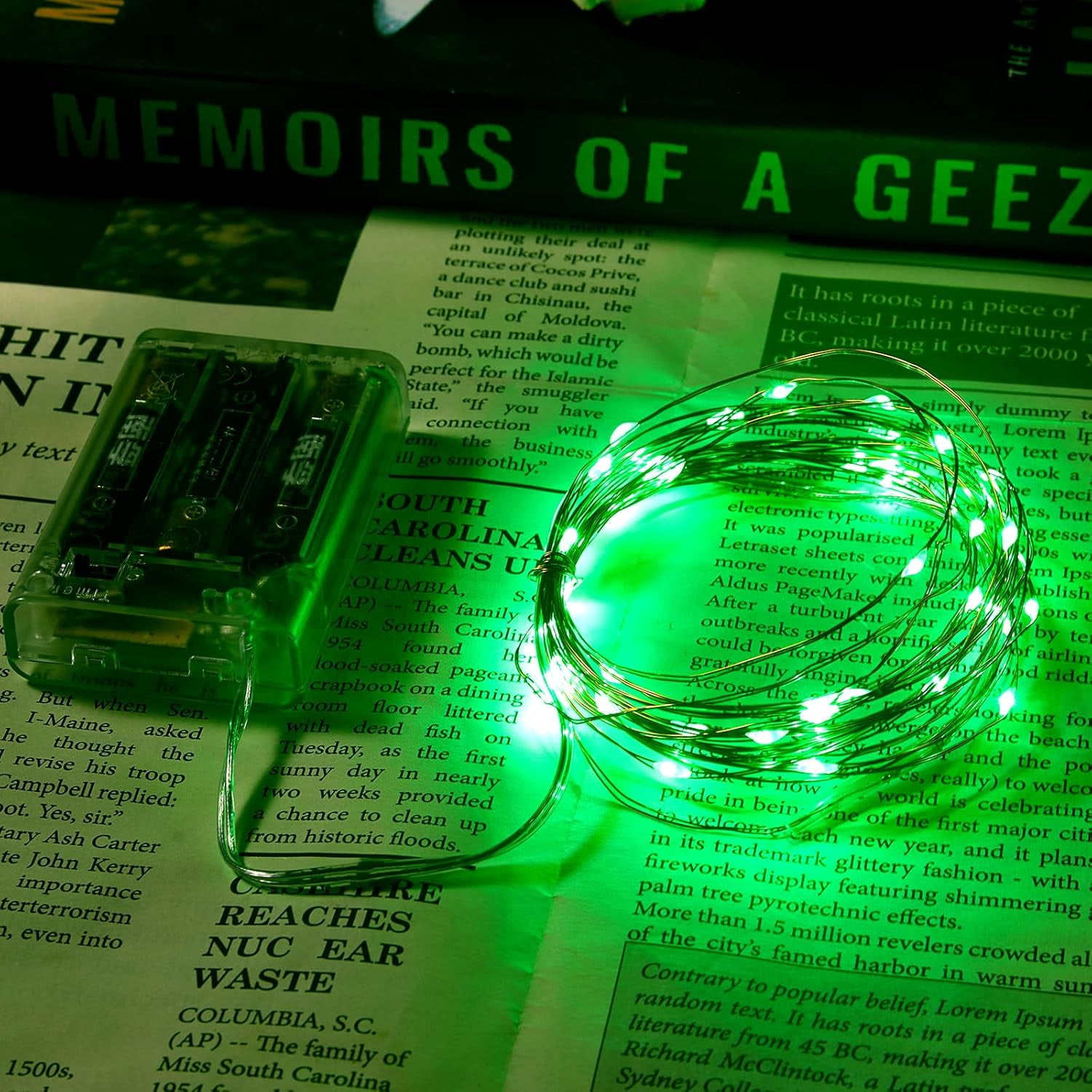 YJYASX-4 Pack 16.4ft Battery Operated String Lights with Timer, Green ...