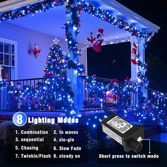 YJYASX-800 LED Christmas Lights Outdoor, Christmas String Lights Indoor ...