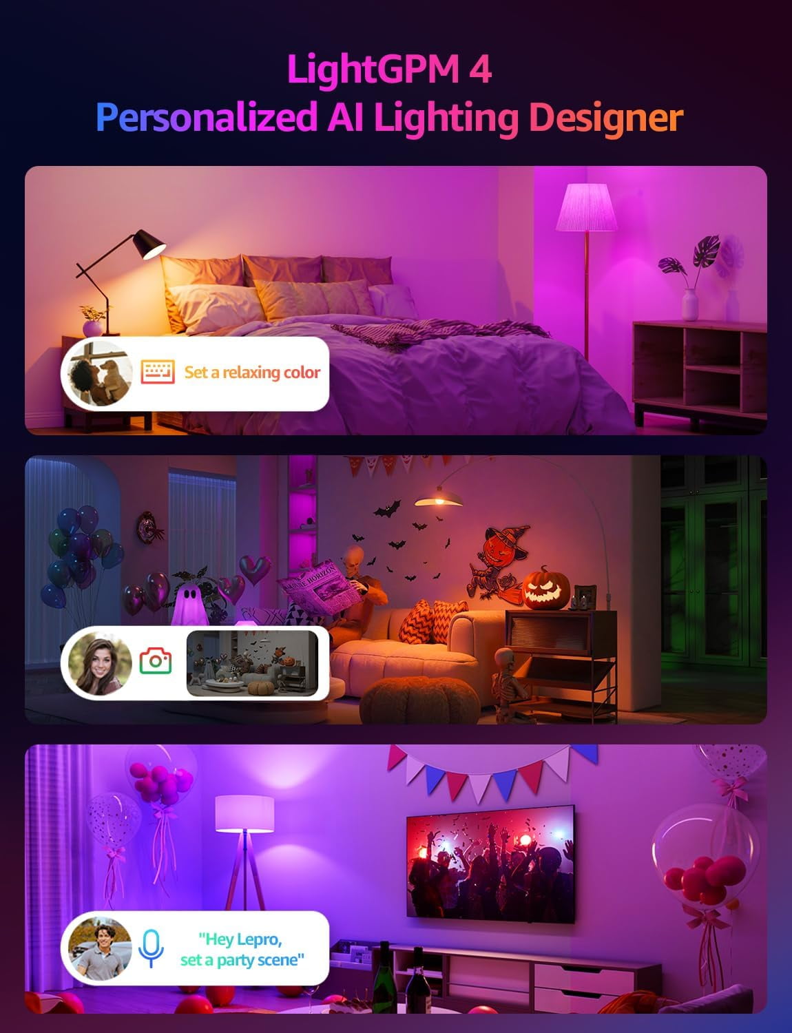 YJYASX-B2 AI Smart Light Bulbs - 1100LM WiFi & Bluetooth RGBWW Color ...