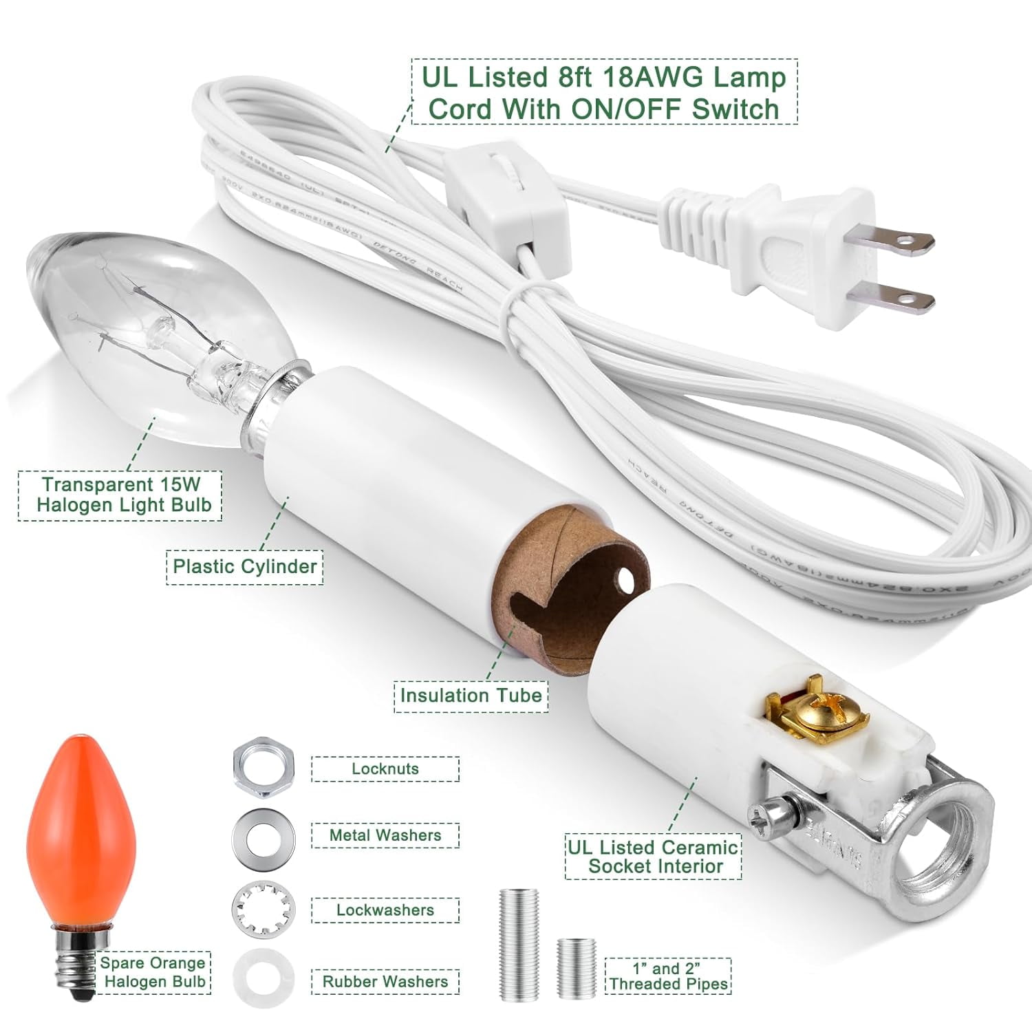 YJYASX-Ceramic Tree Lights - Night Light Rewire Kit with E12 Candelabra ...