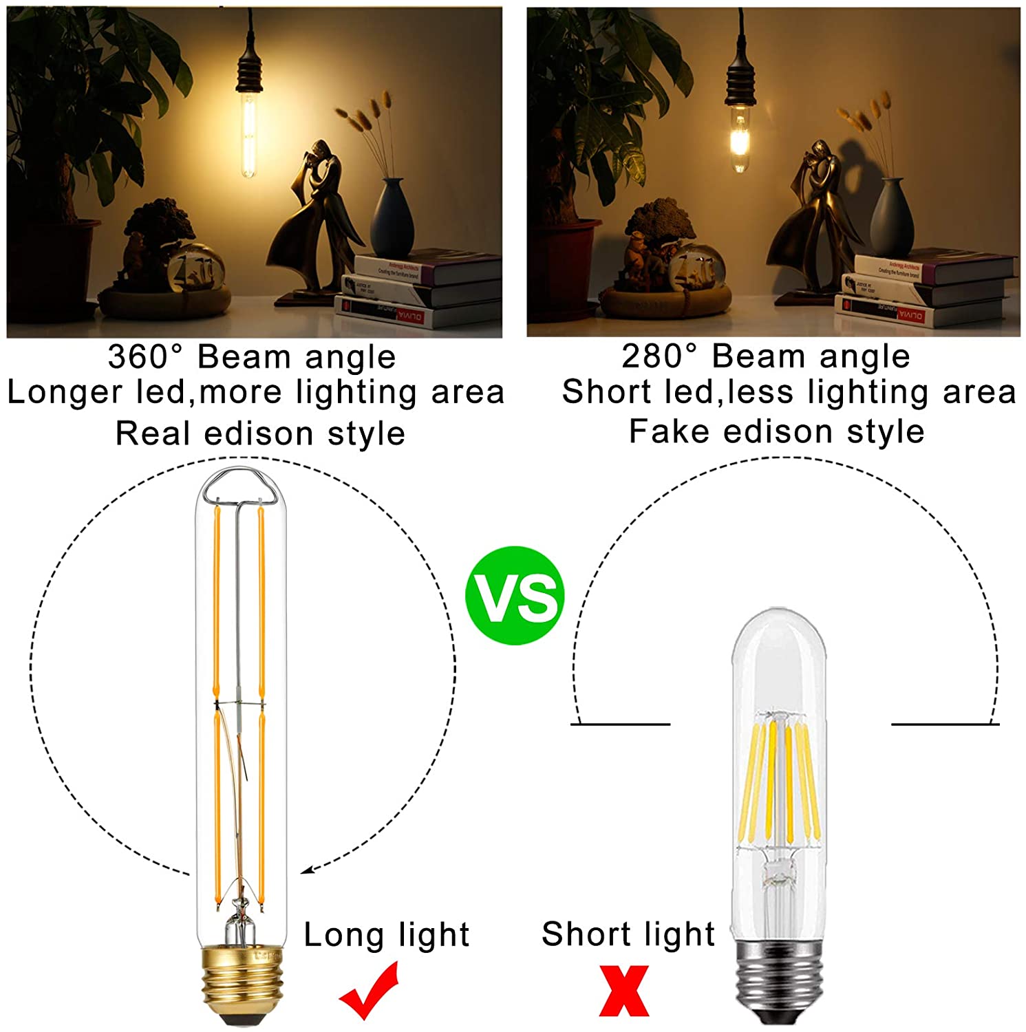 YJYASX-Dimmable E26 Light Bulb 6W Equal 60 watt led Light Bulb AC120V ...
