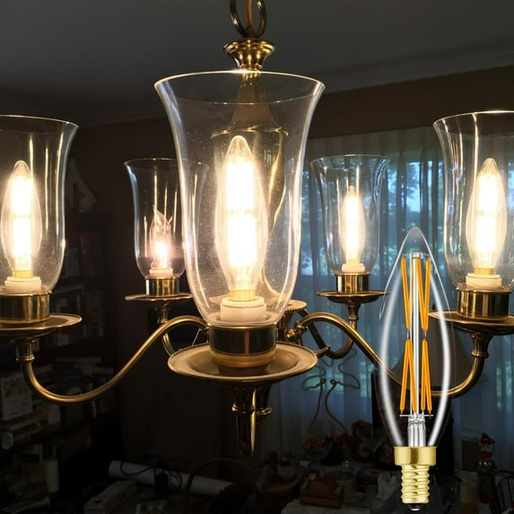 YJYASX-E12 LED Bulb 8W,100 watt Equivalent, Dimmable Candelabra Led ...