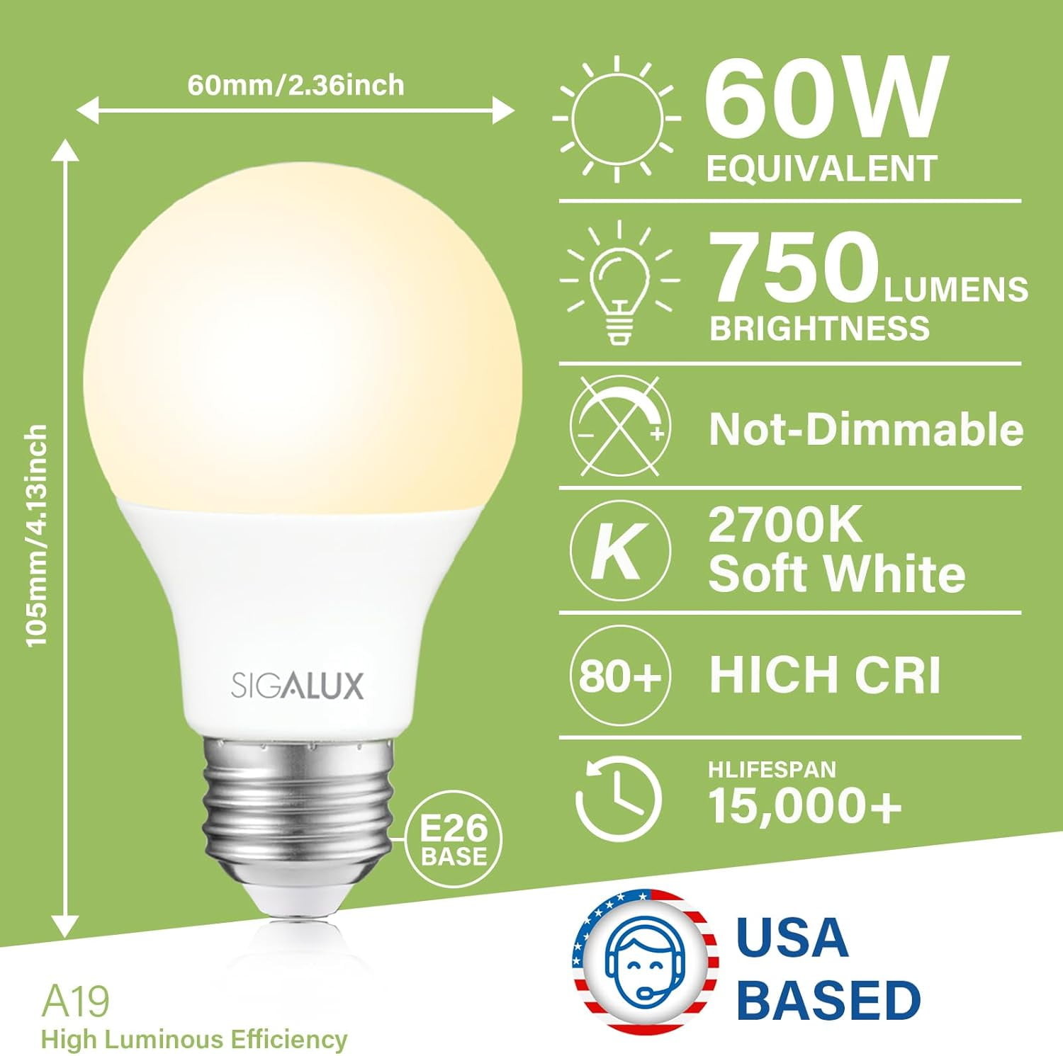 YJYASX-EnergyPro, High-Efficiency LED Light Bulbs 60W Equivalent A19 ...
