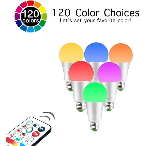 YJYASX-LED Color Changing Light Bulb, 120 Colors, 5700K Daylight White ...