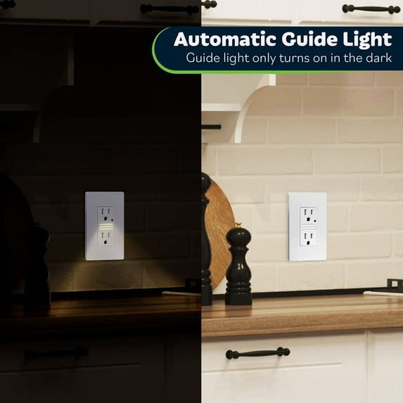 YJYASX-LED Guide Light Receptacle with Automatic Daylight Sensor, Night ...