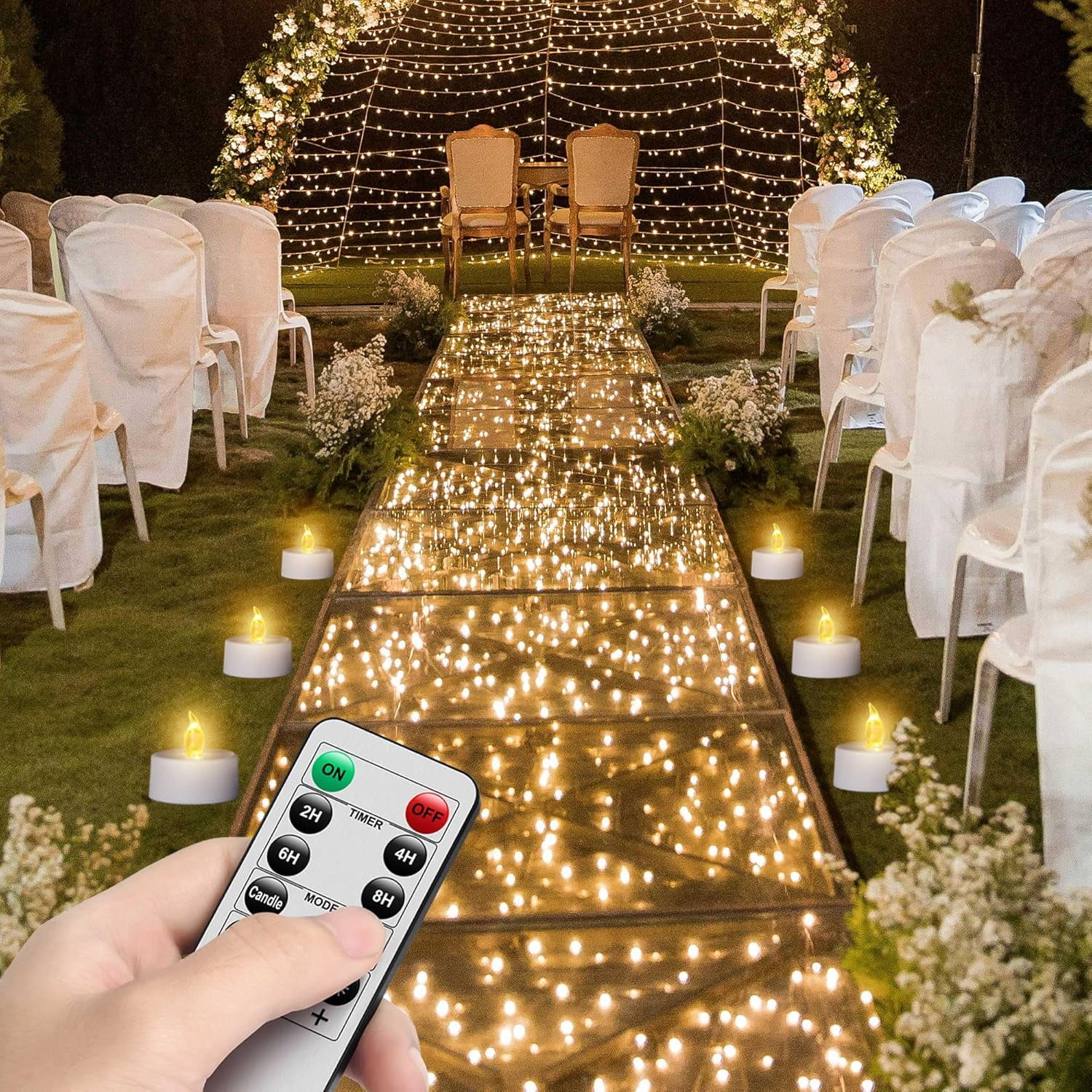 YJYASX-LED Tea Light Flameless Candles with Remote Control Flickering ...