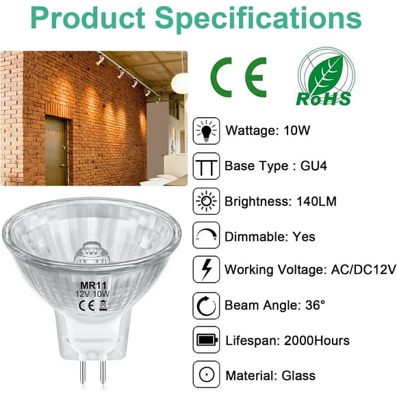 12V 10W Bulbs