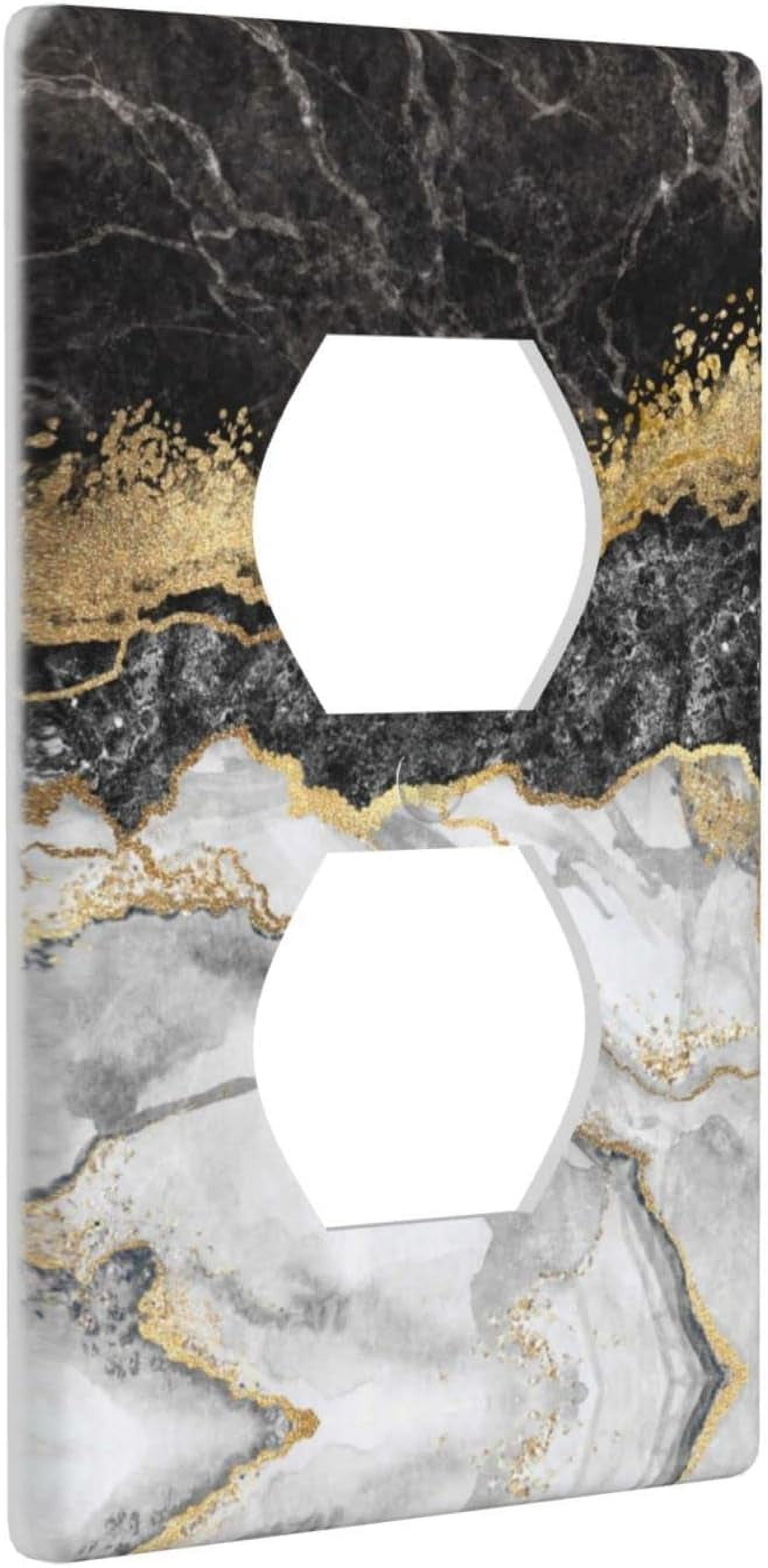 YJYASX-Marble Texture Modern Abstract Black White Gold Decor Print ...