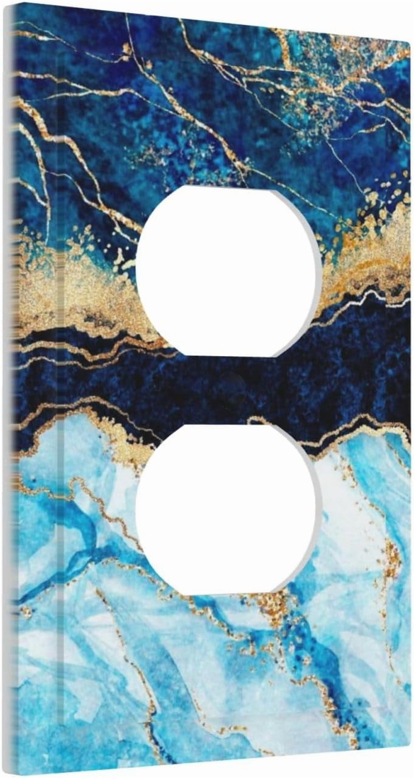 YJYASX-Navy Blue Gold Golden Luxury Abstract Art Turquoise Aqua Indigo ...