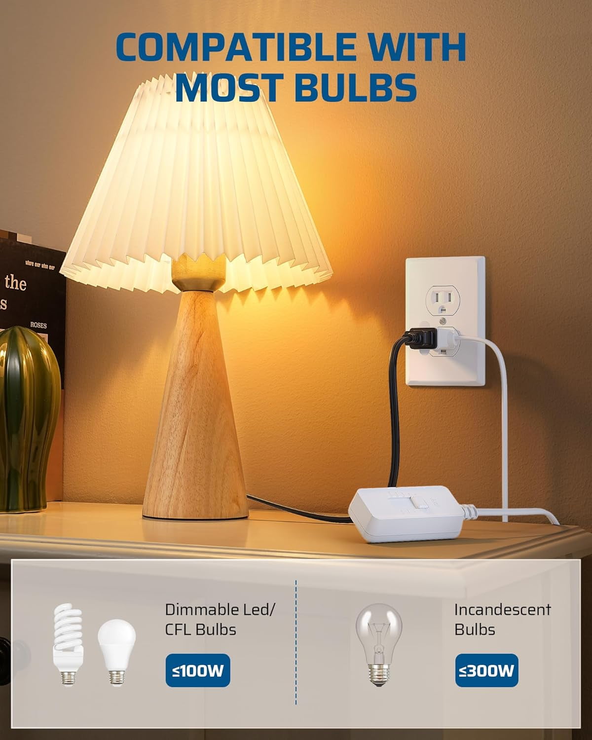 YJYASX-Plug in Dimmer Switch for Lamp, Table Lamp Dimmer for Dimmable ...