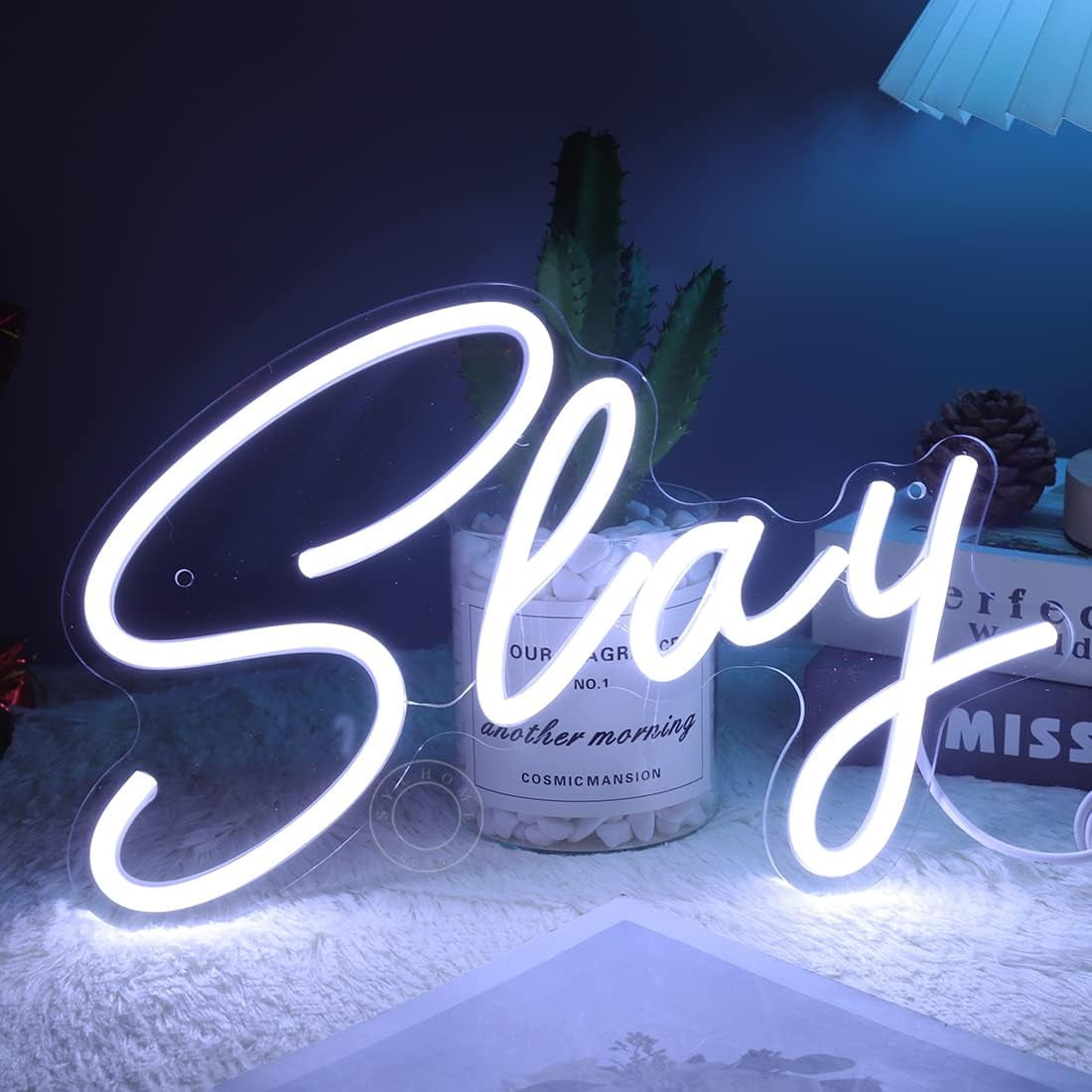 YJYASX-Slay LED Neon Light Sign Cool Boys Girls Preppy Bedroom Game ...