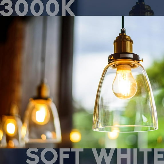 YJYASX-Vintage A19 LED Light Bulbs 60W Equivalent, 3000K Soft White ...