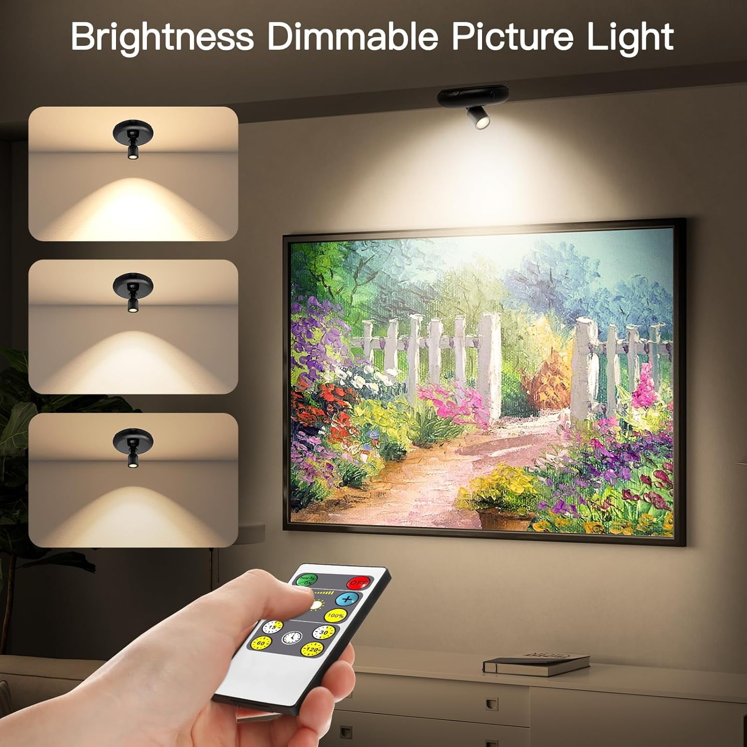 YJYASX-Wireless Led Spot light Battery Operated with Remote ,Up Light ...