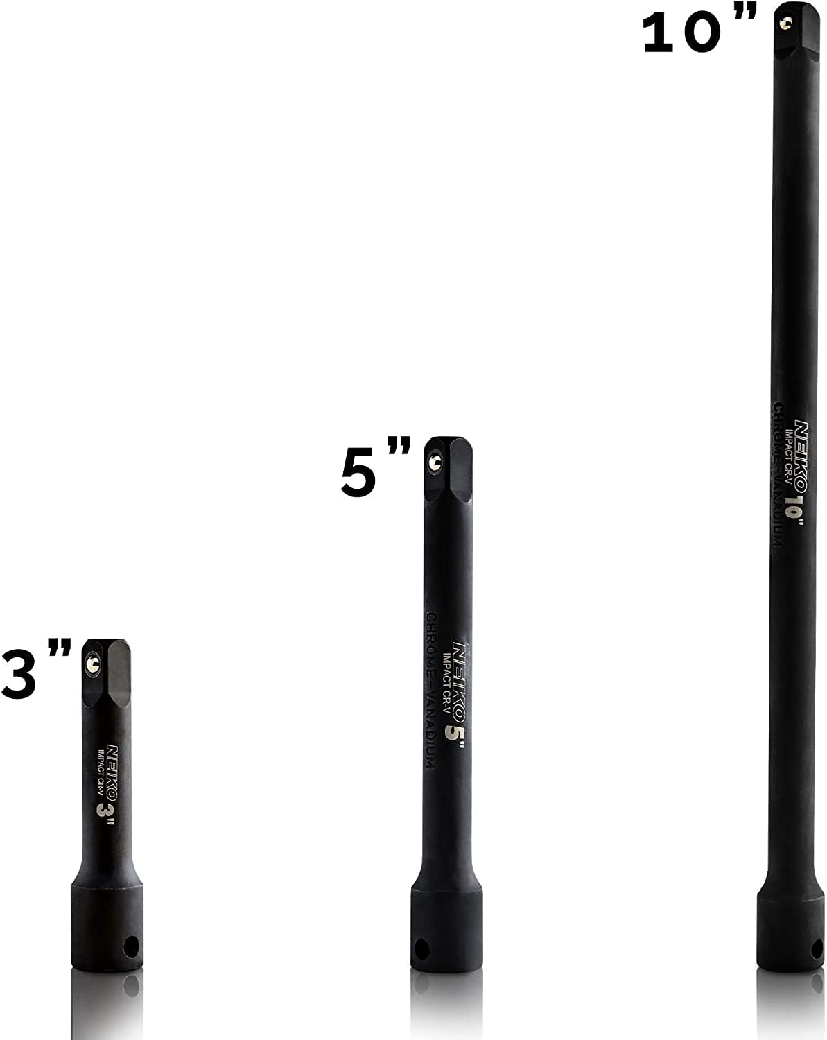 YJYCSAH-00234A 3/8-Inch-Drive Impact Extension-Bar Set, Made with CrV ...