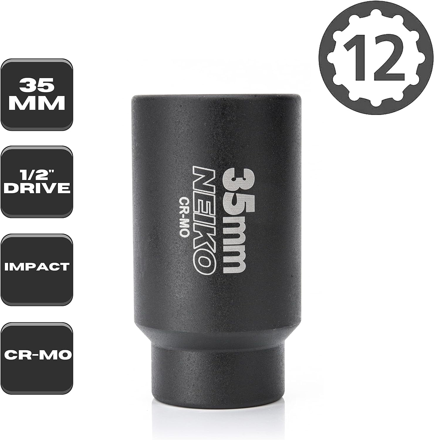 YJYCSAH-02526A 35mm Socket | 1/2\u201d Drive Deep Impact Socket ...