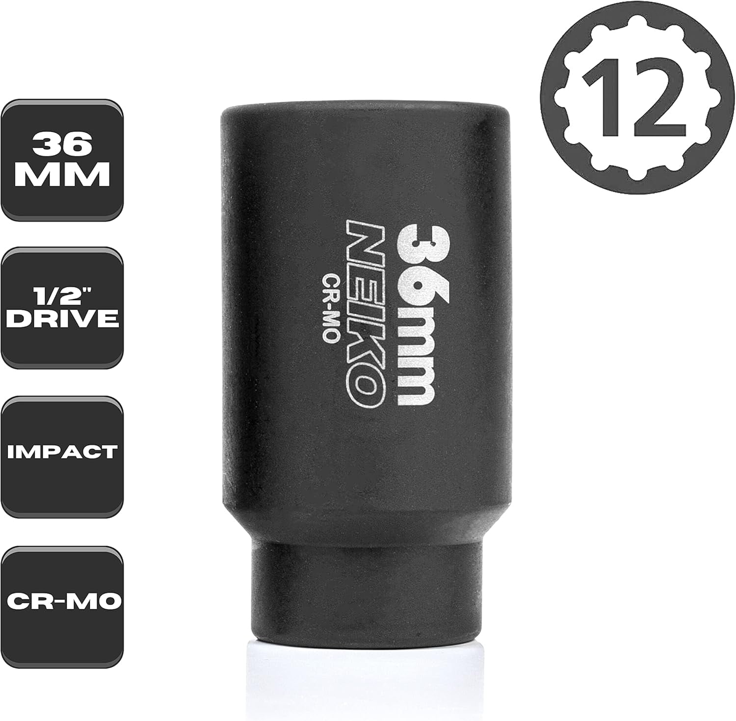 YJYCSAH-02527A 36mm Socket | 1/2\u201d Drive Deep Impact Socket ...