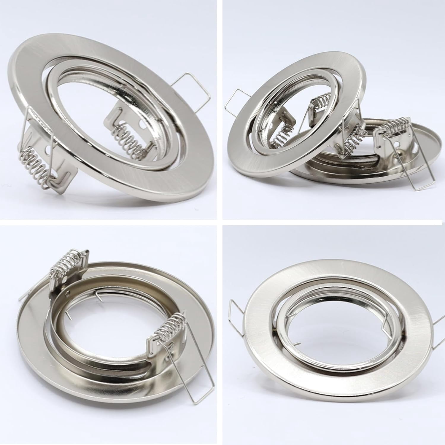 YJYCSAH-10 Pack Round Recessed Spotlights Trim Ring Fitting GU10 Light ...