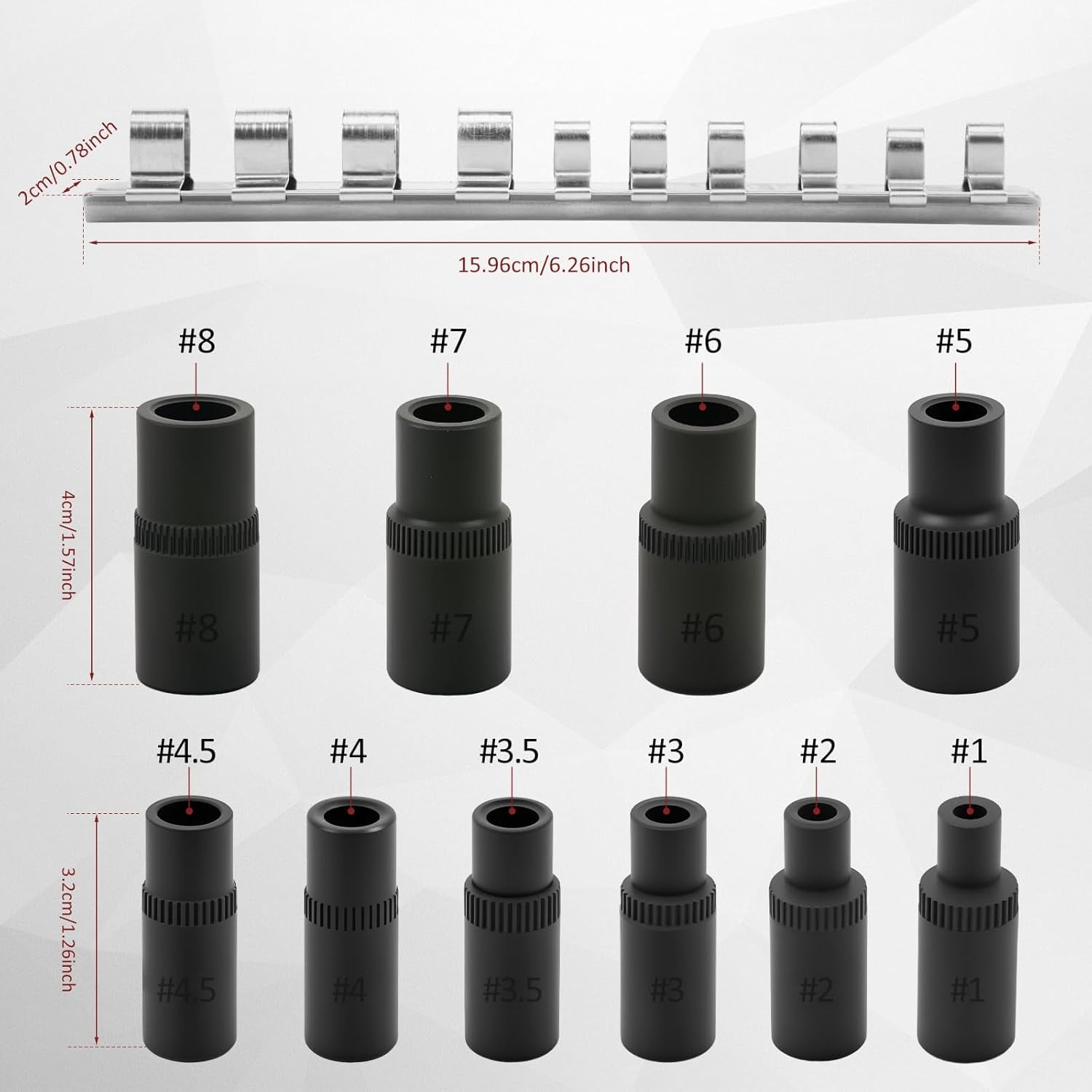YJYCSAH-10Pcs Tap Socket Set 1/4 Inch and 3/8 Inch Drive Tap Holder ...