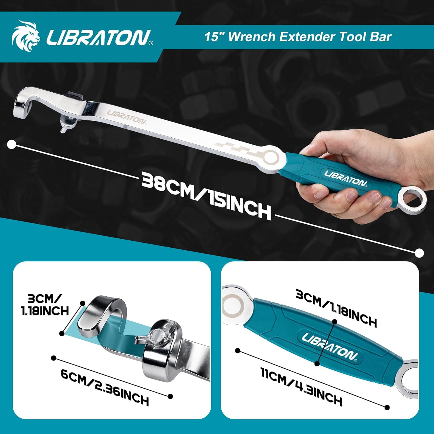 YJYCSAH-15" Wrench Extender Tool Bar, Heavy Duty Universal Wrench ...