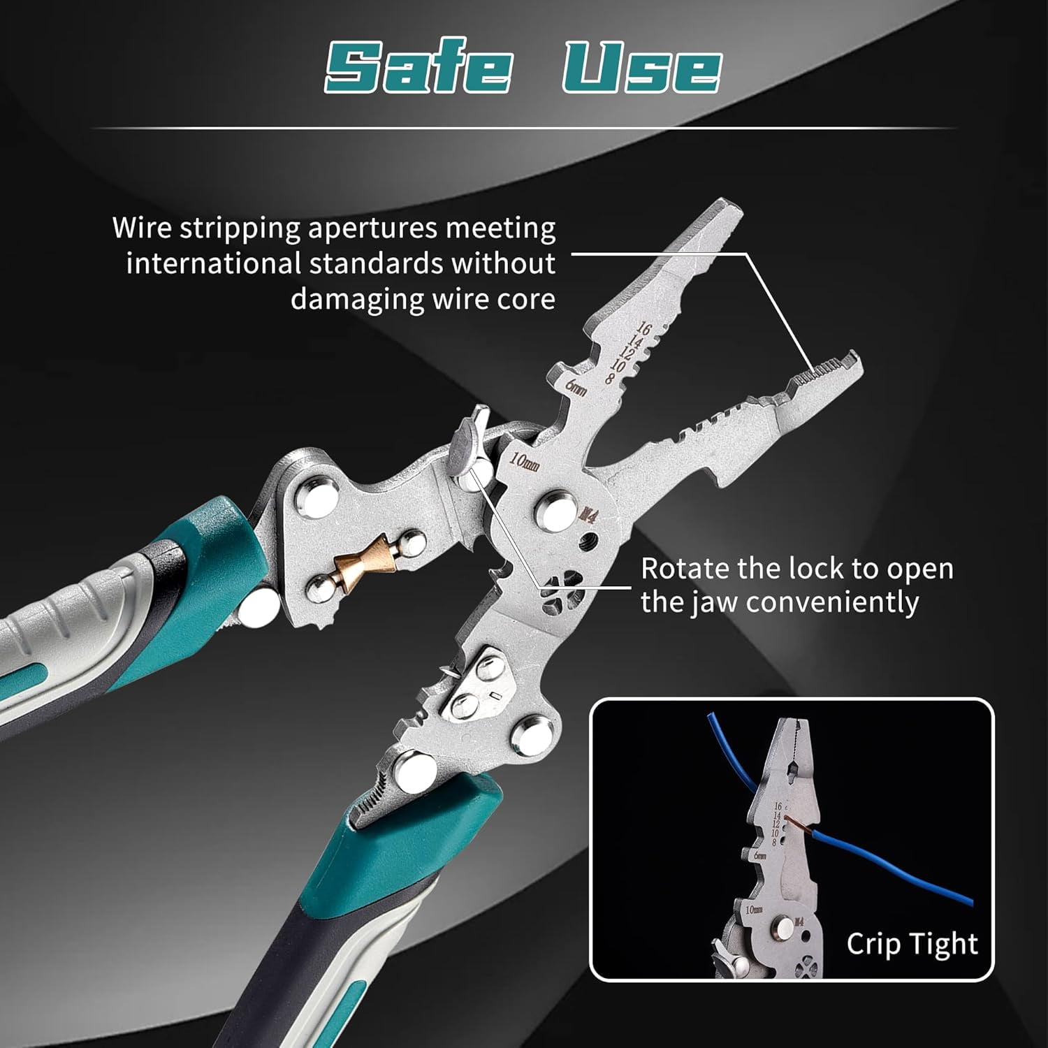 YJYCSAH-18 In 1 Foldable Wire Strippers Crimper, Multifunctional ...