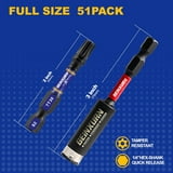 YJYCSAH-2 In. Security T30 Impact Magnetic Screwdriver Bit Set, 51 Pieces #30 Torx Head Power ...