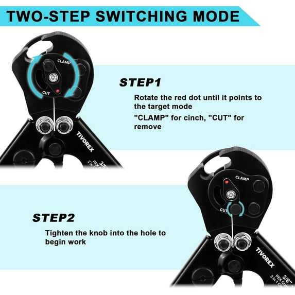 YJYCSAH-2 in 1 PEX Crimping Clamp Cinch & Removal Tool, Ratcheting PEX ...