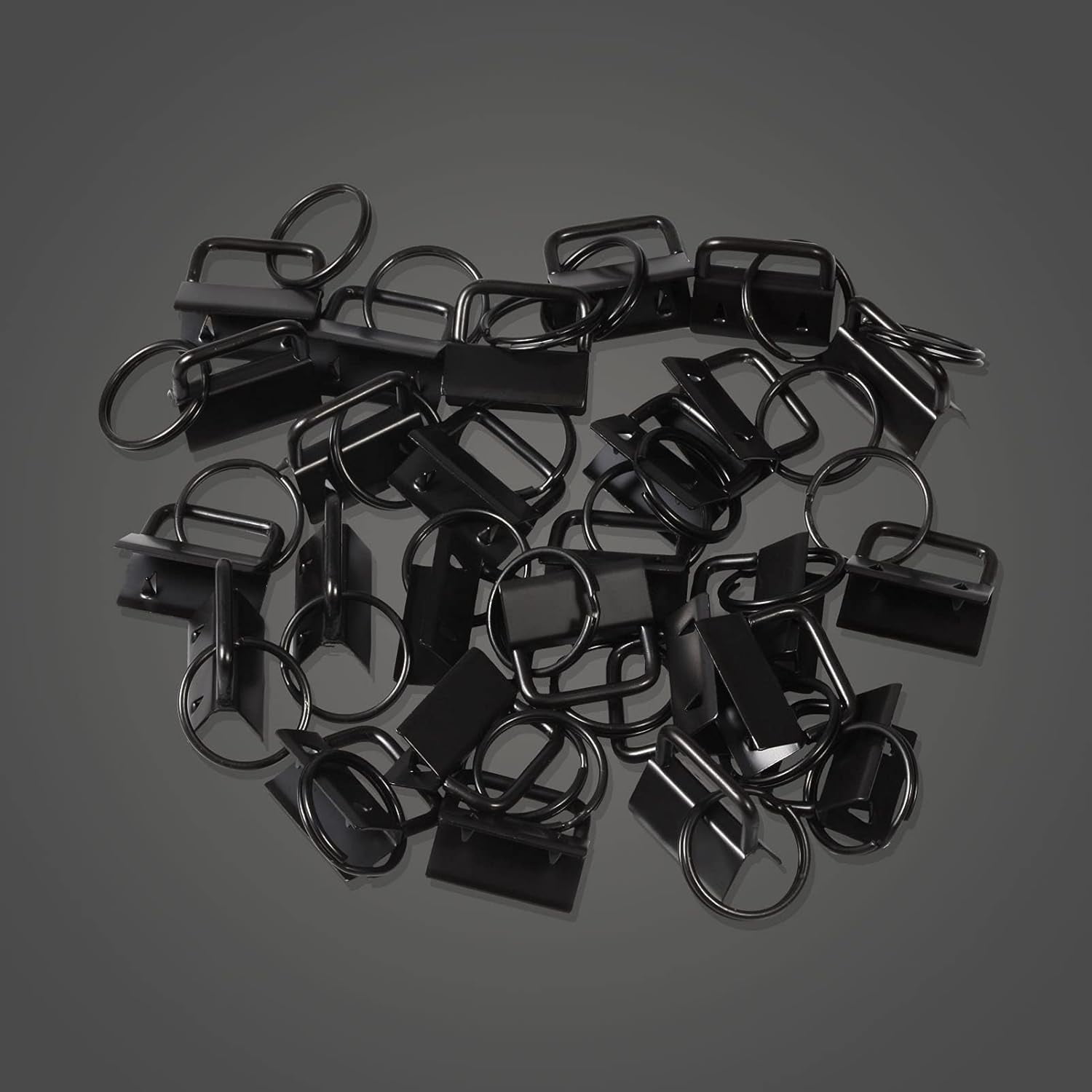 YJYCSAH-20 Pcs 1" Dark Black Key Fob Hardware Set with Key Fob Pliers ...
