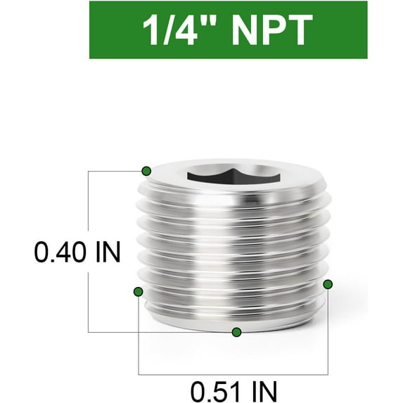 YJYCSAH-20PCS 304 Stainless Steel Internal Hex Thread Socket Pipe Plug ...