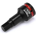 YJYCSAH-3/4" Drive Large 19mm Impact Hex Bit Socket, One-Piece H19 Allen Socket with Red Color ...