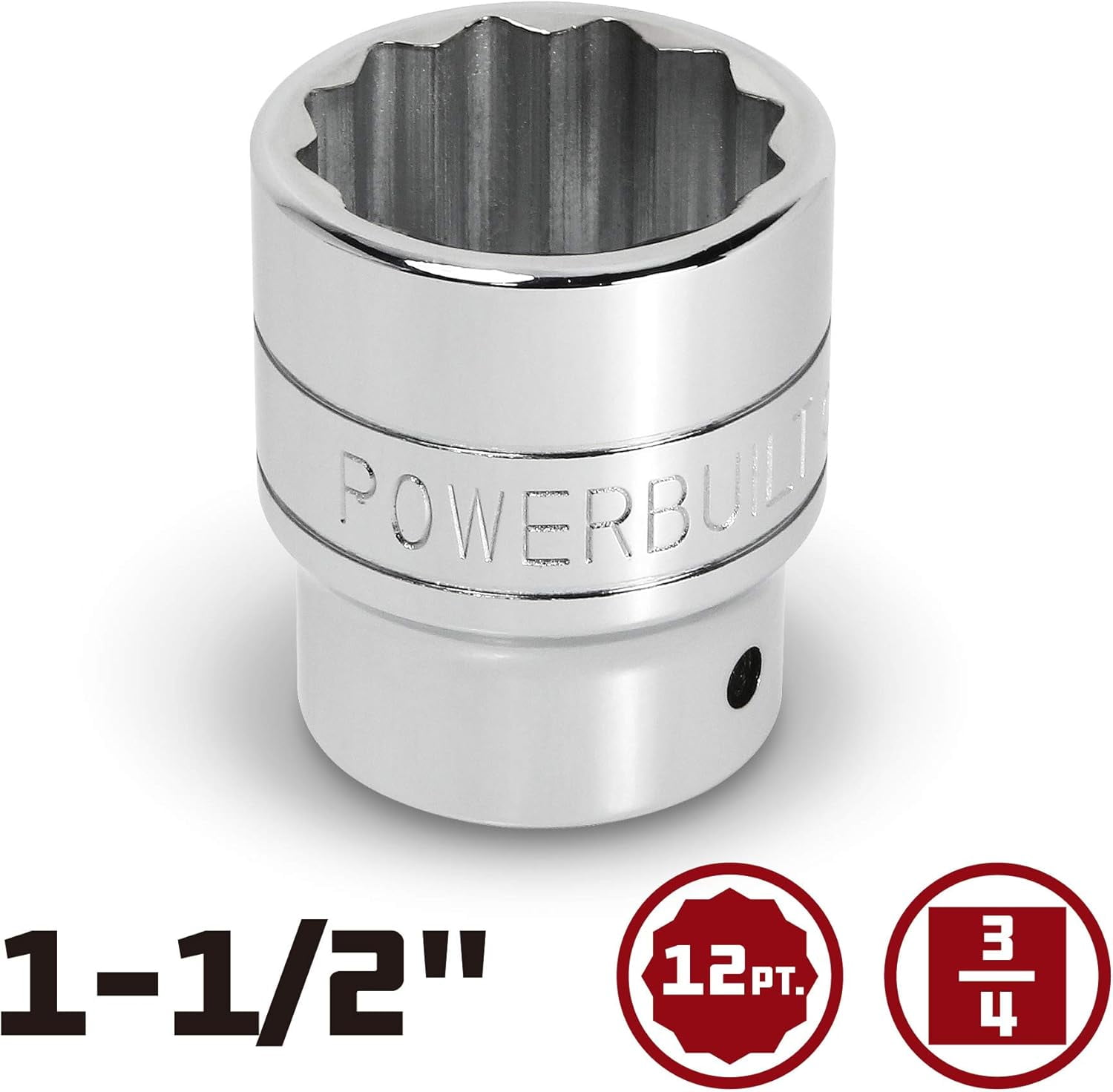 YJYCSAH-3/4-Inch Drive 1-1/2-Inch Socket, 12 Point, Thin Wall Hex ...