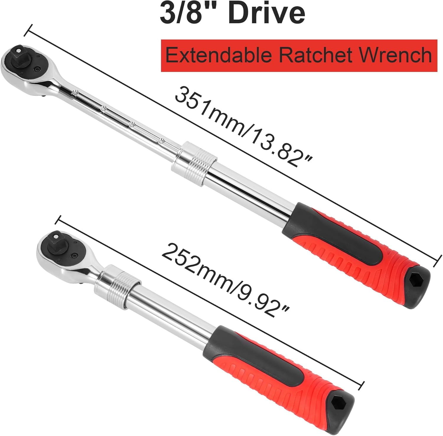 YJYCSAH-3/8-inch Drive Extendable Ratchet,72-Tooth Quick Release ...