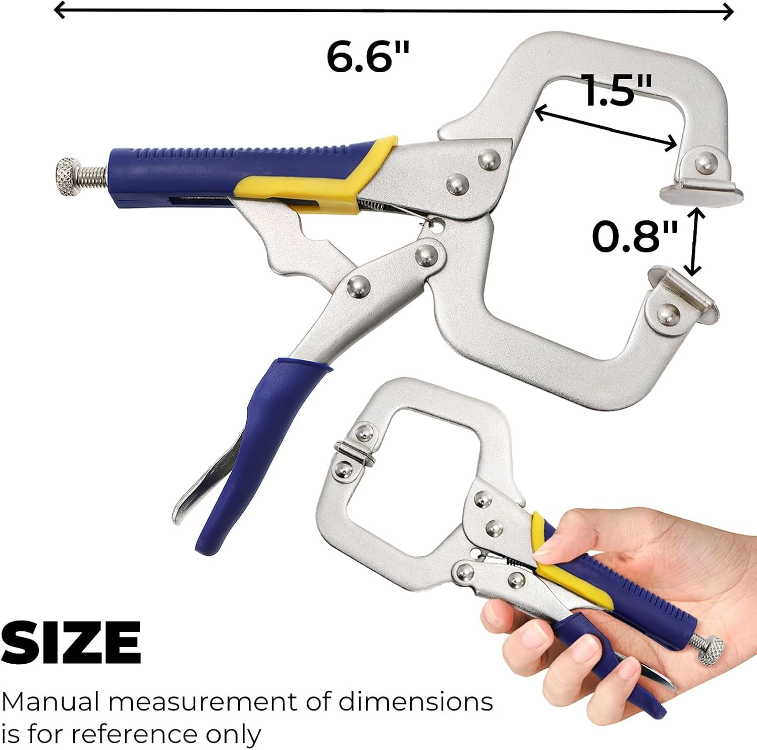 YJYCSAH-4 Pack 6 Inch Metal Face Clamps with Swivel Pad, Adjustable C ...