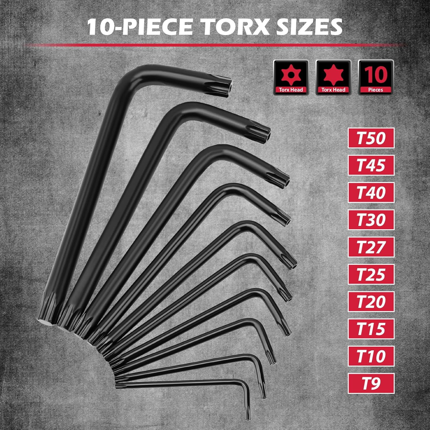 YJYCSAH-41-Piece Hex Key Allen Wrench Set, L Shape Hex and Torx Key ...