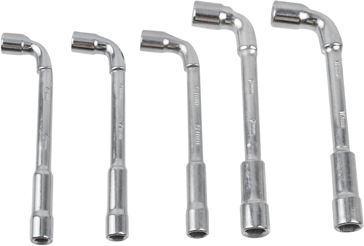 YJYCSAH-5PCS L-Type Pipe Perforation Elbow Wrench Set, Metric Double ...
