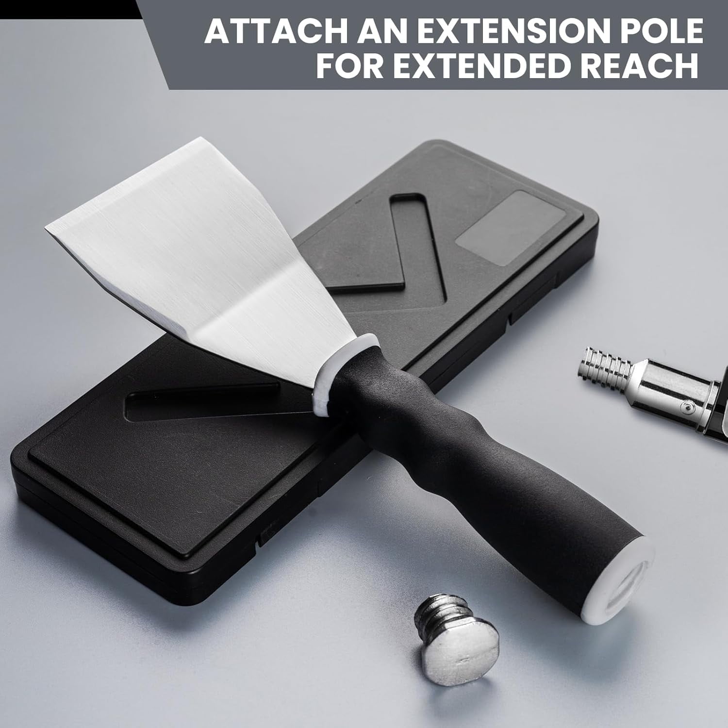 YJYCSAH-Bent Heavy Duty Scraper, 2 Pack, 3" Bent Paint Scraper with Pole Socket Hammer End ...