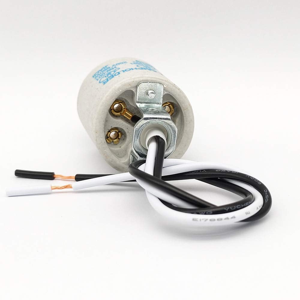 YJYCSAH-Ceramic E26/E27 Light Socket with 12-inch Wire Lead - Medium ...
