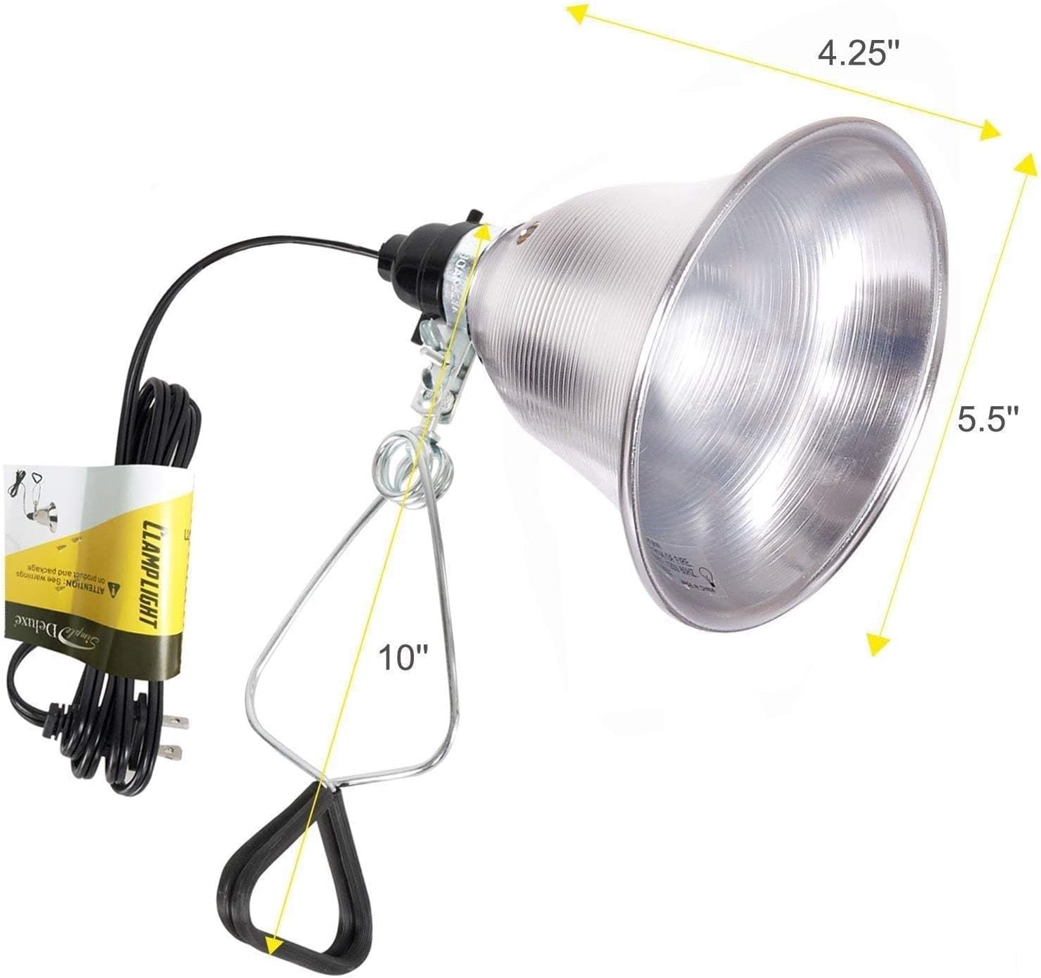 YJYCSAH-Clamp Lamp Light Socket with 5.5 Inch Aluminum Reflector, Suit ...