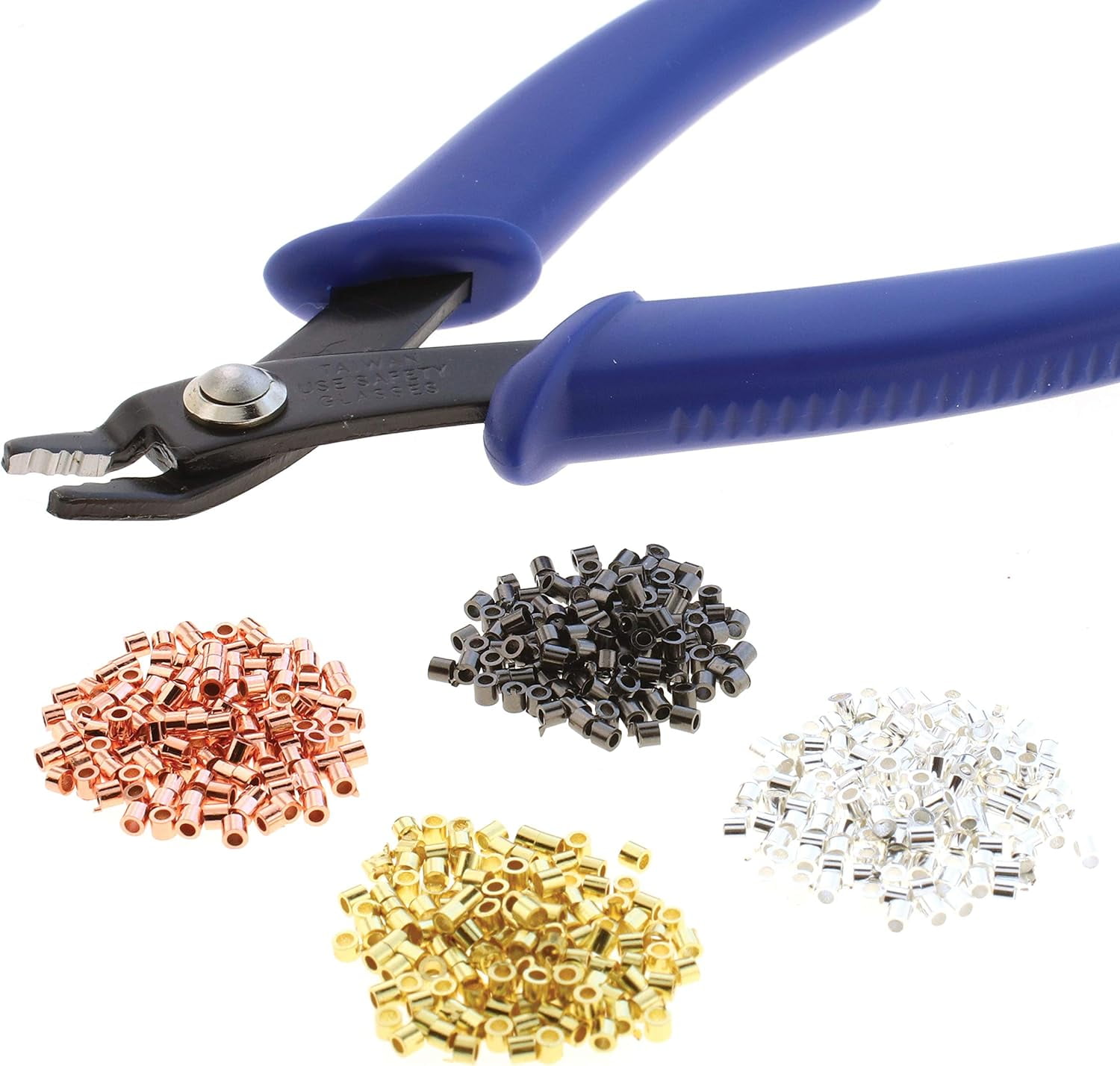 YJYCSAH-Crimping Set, Crimp Forming Pliers 5-1/8" and 500 Crimp Tubes ...