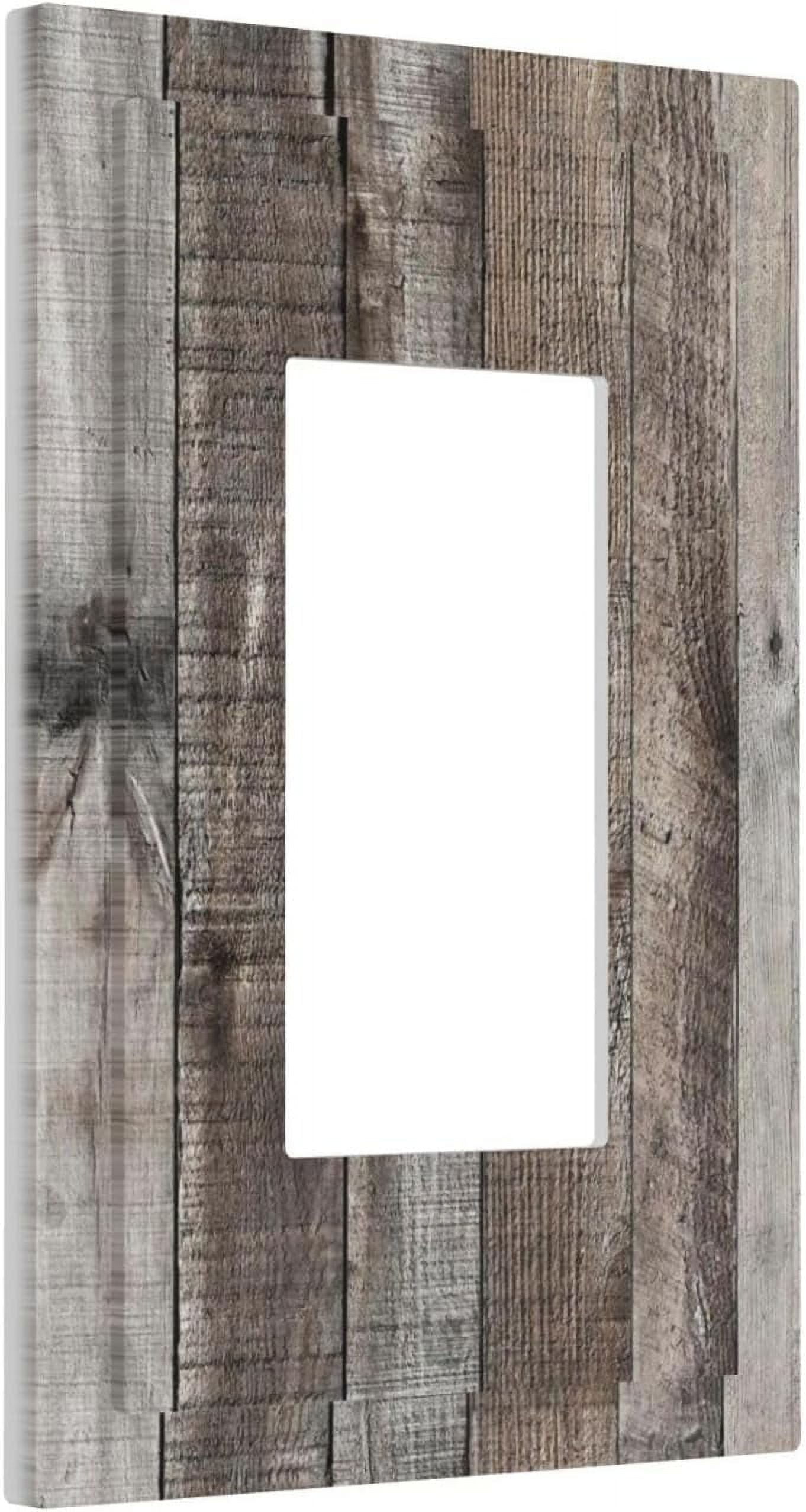 YJYCSAH-Dark Brown Gray Grey Wood Wooden Plank Grain Decorative 1 Gang ...
