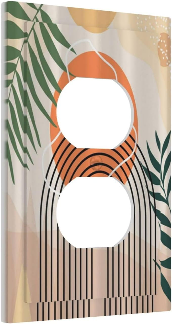 YJYCSAH-Decorative Outlet Covers Abstract Mid Century Modern Arch Boho ...