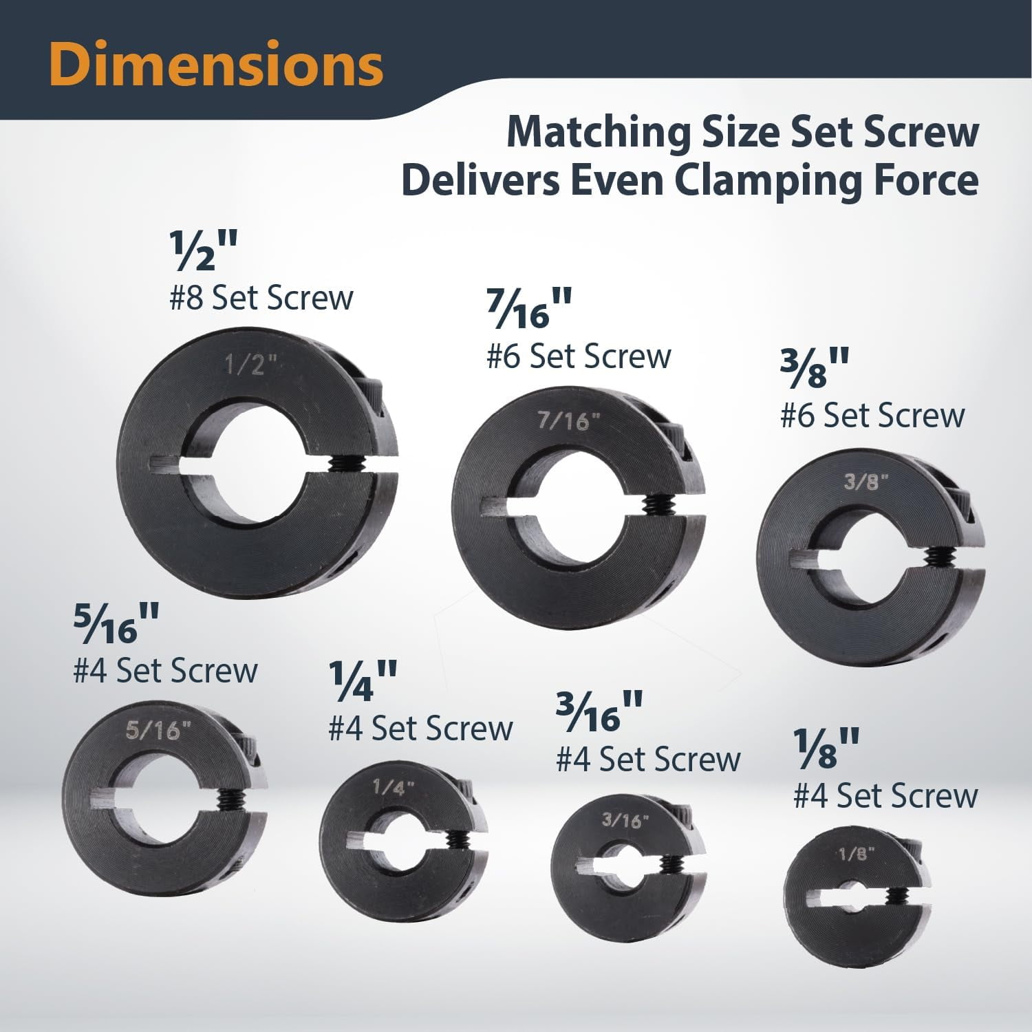 YJYCSAH-Drill Bit Stop Collar Set, 7 Piece Set Adjustable Drill Bit ...
