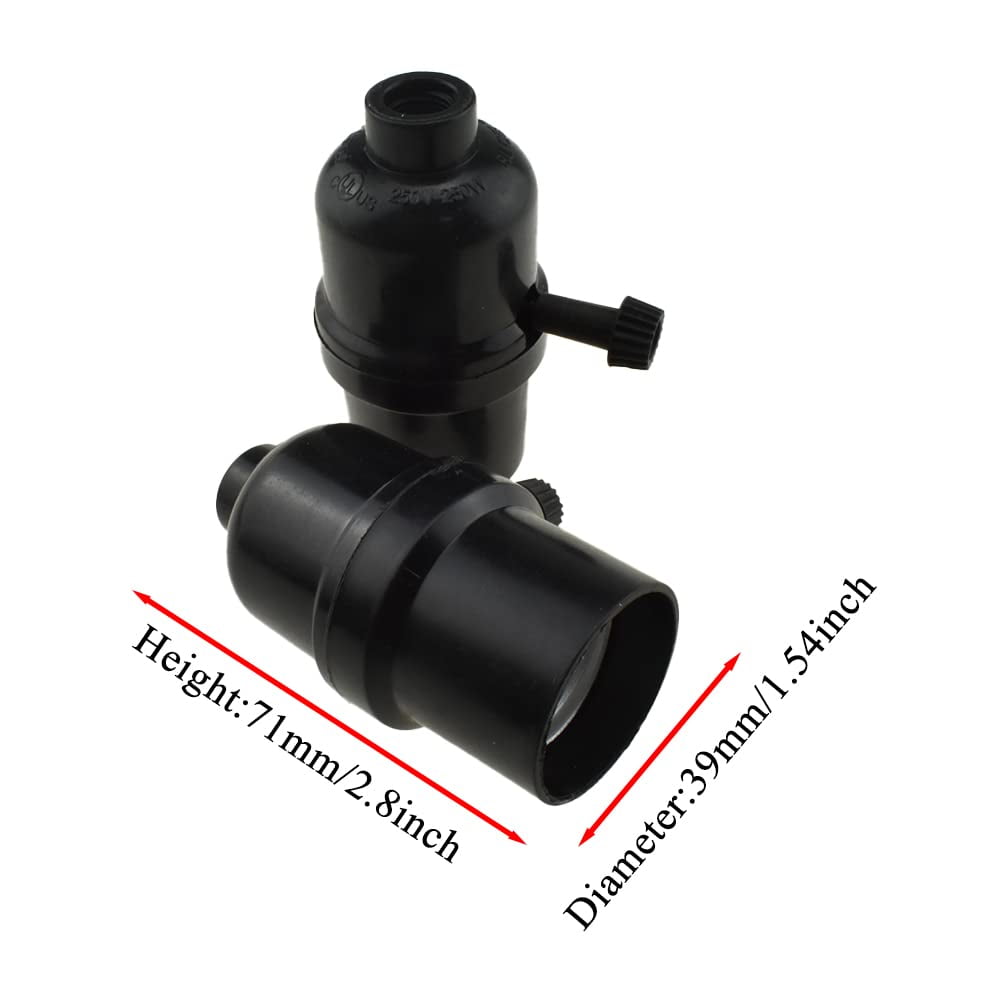 YJYCSAH-E26 Lamp Socket Screw in Mount Light Socket Bulb Holder Fixture ...